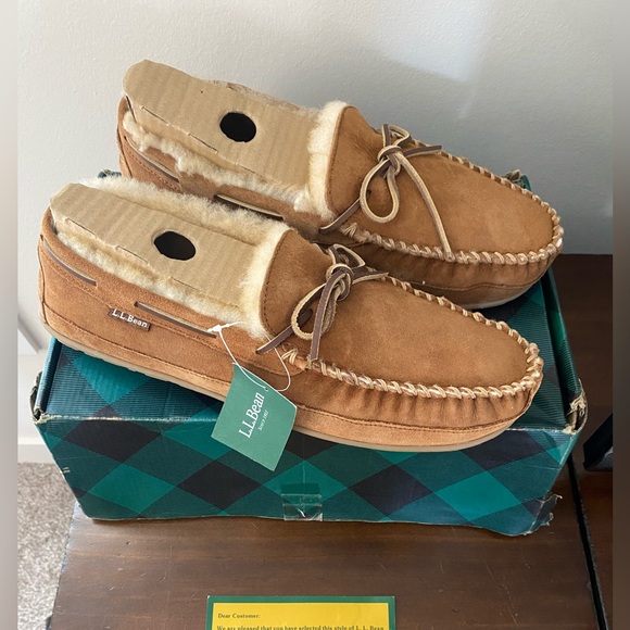 L.L. Bean | Shoes | New Ll Bean Wicked Good Moccasins Mens Size 3 Brown ...